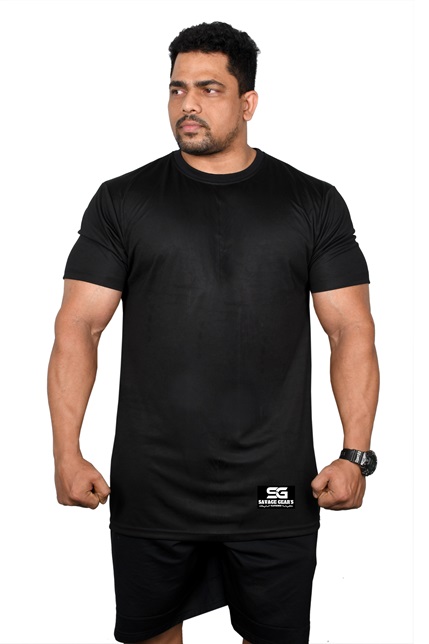 Men's Dry Fit - Plain Pattern- Black Color